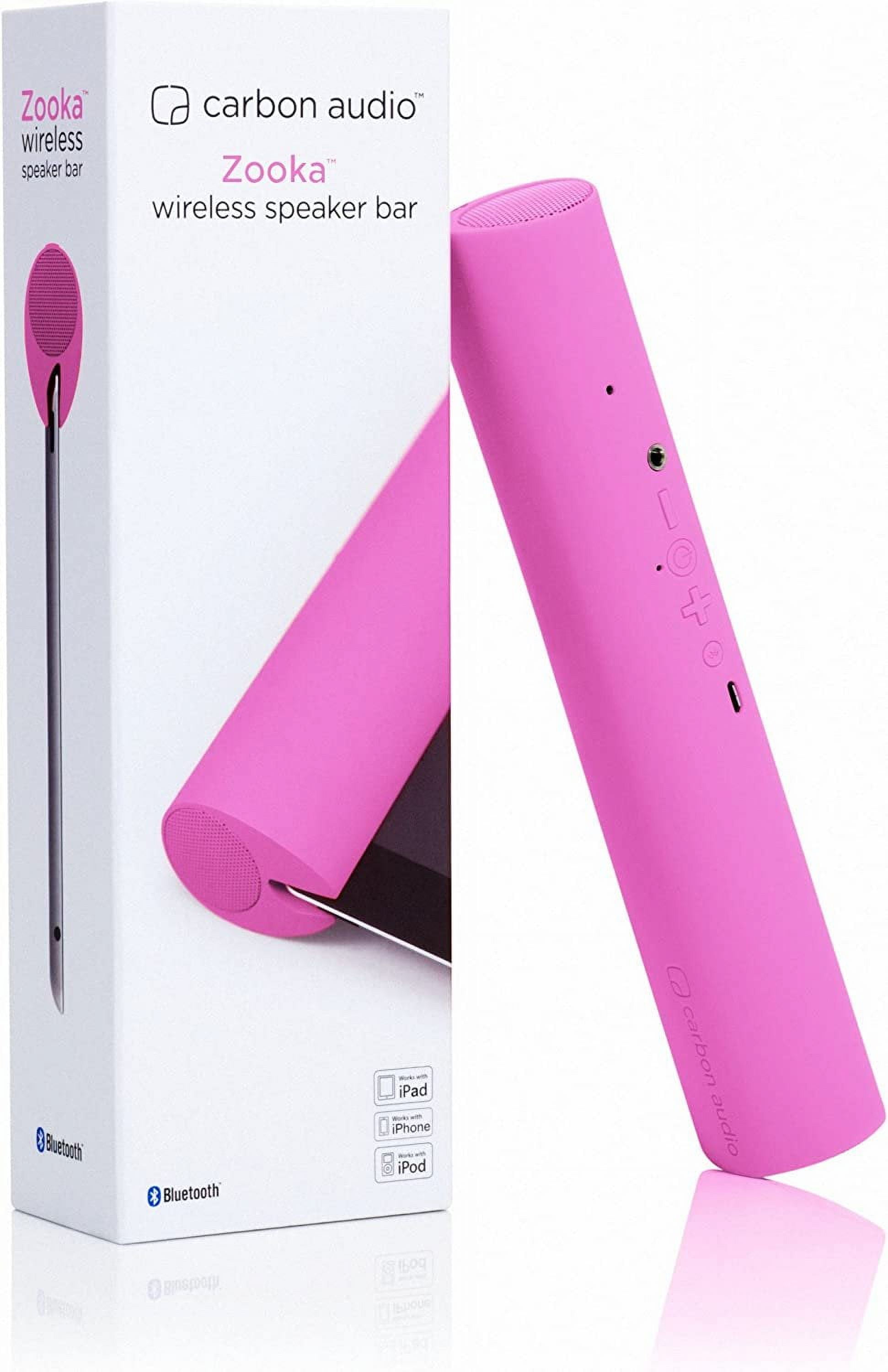 Carbon Audio Zooka Huge Sound Portable Bluetooth Speaker System, Pink, 150 Hz to 20 kHz ...