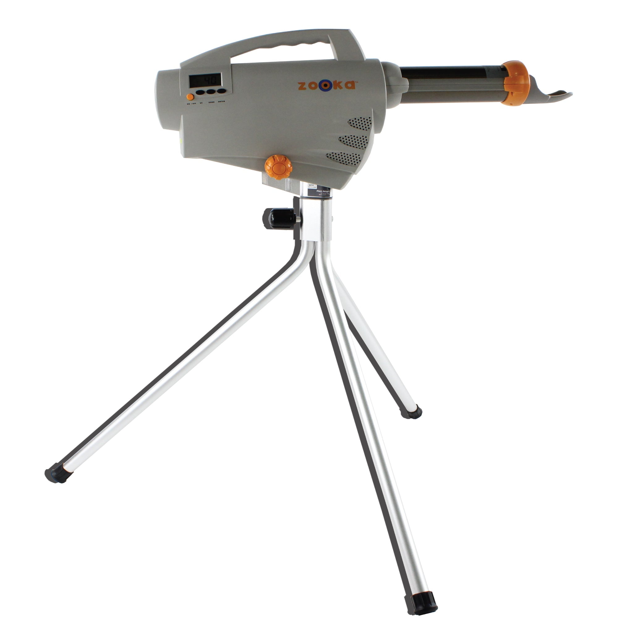 Zooka ZS720 Baseball Pitching Machine - Tall Telescoping Tripod ...