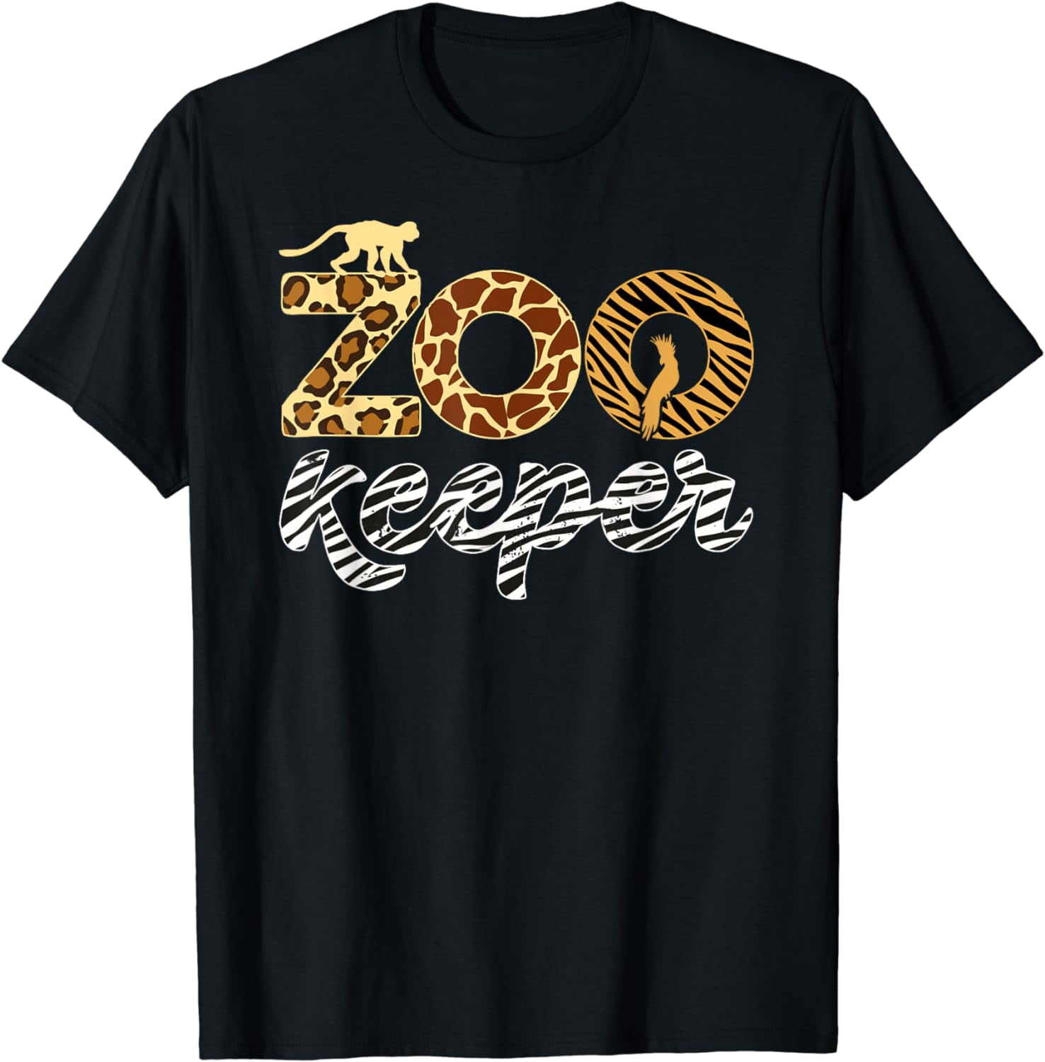Zookeeper African Animal Zebra Leopard Print Savanna Life T-Shirt ...