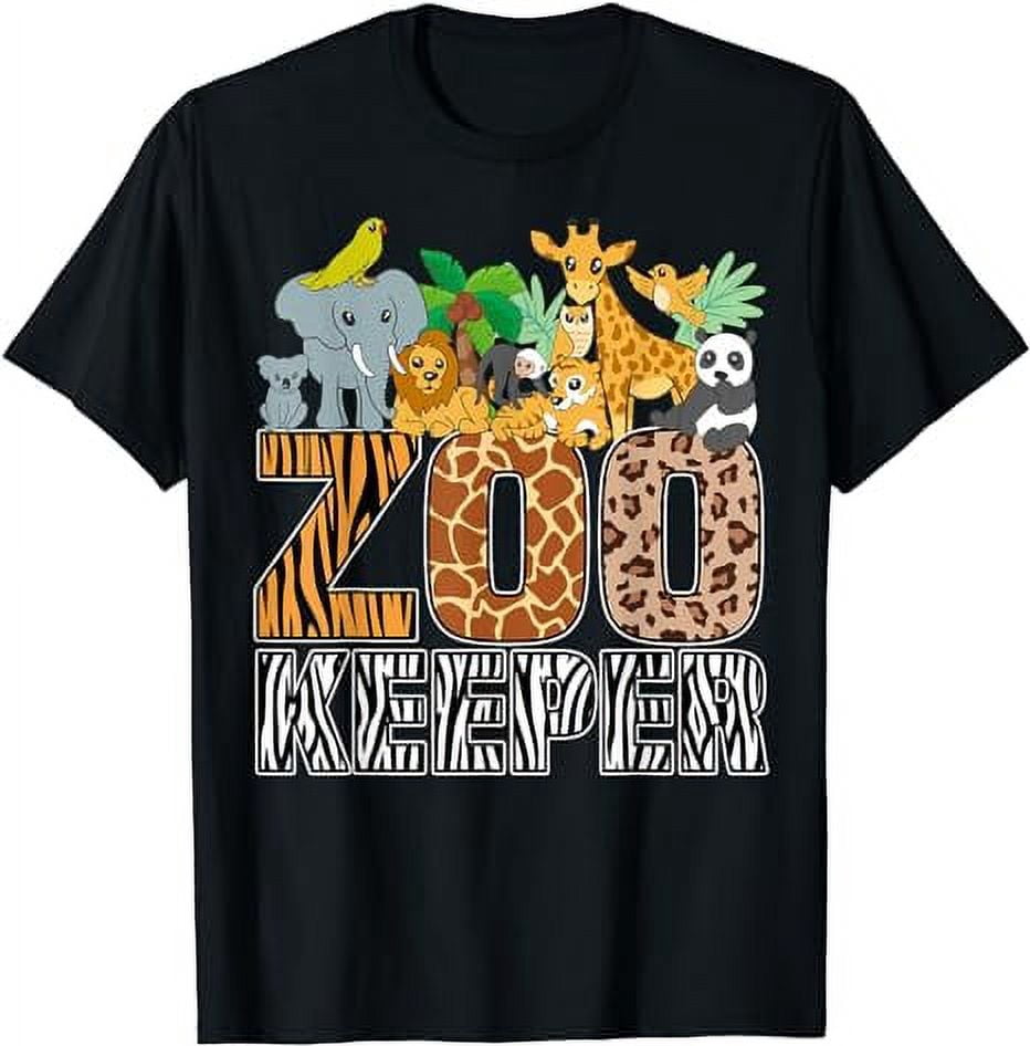Zookeeper Costume Zebra Wild Print African Animal Keeper T-Shirt ...