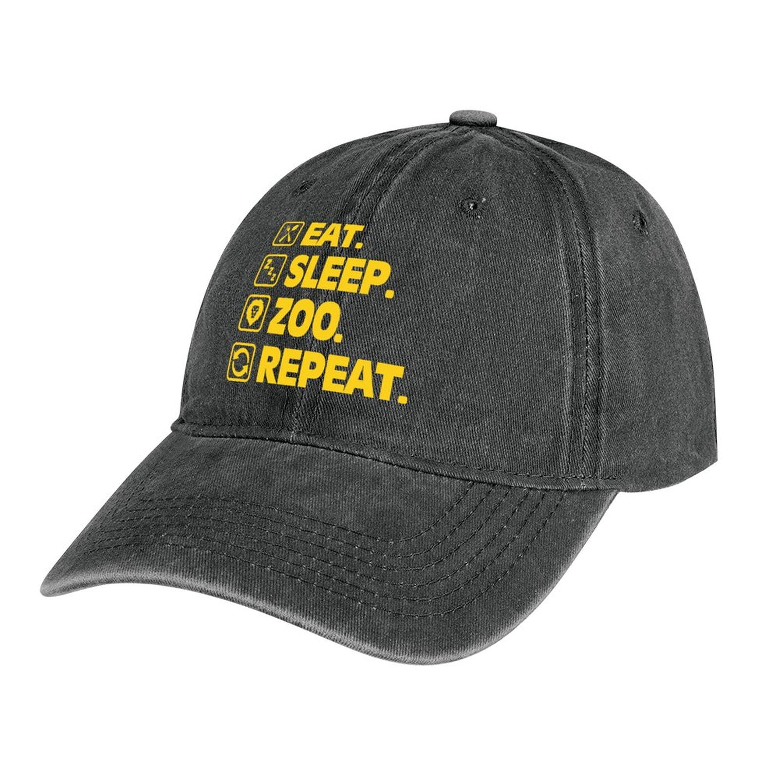 Zookeeper Eat Sleep Zoo Repeat Baseball Cap Adjustable Cowboy Hats for ...