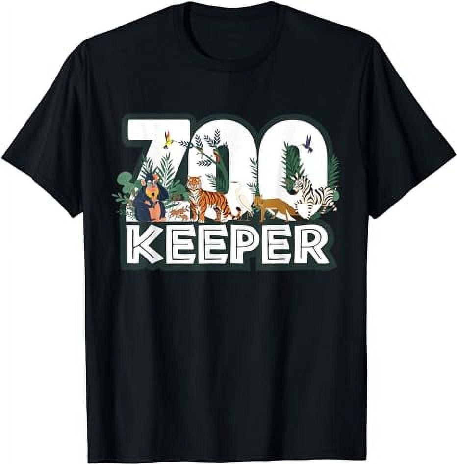 Zookeeper Wild woods jungle Tropical Forest Animals Theme T-Shirt ...