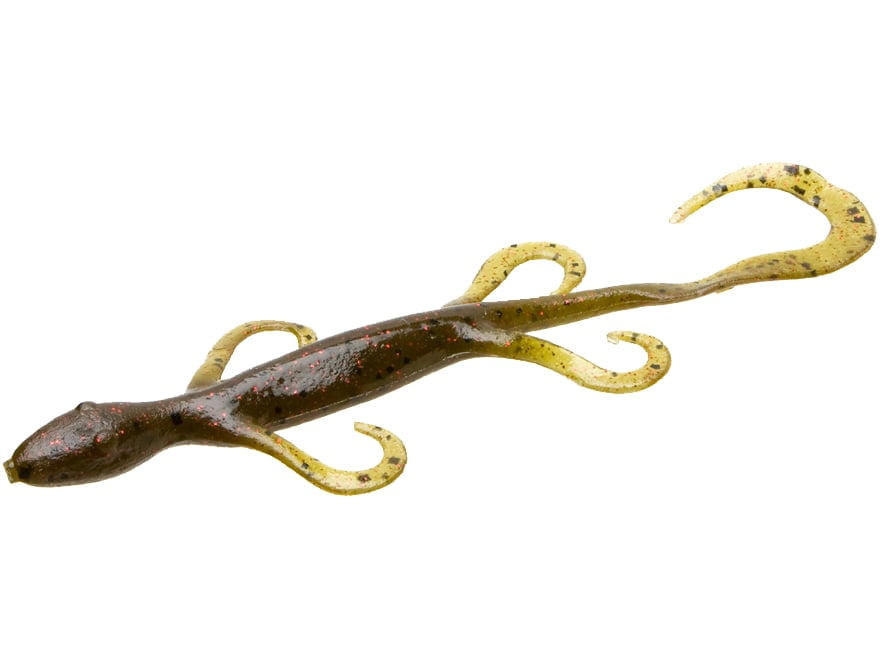 Zoom 002-202 Lizard Green Pumpkin Red 6" FW Soft Plastic Fishing Lure ...