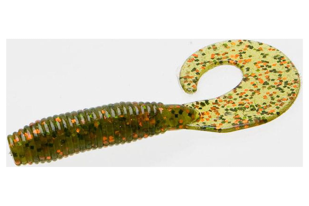 Zoom Fishing Lures 011216-SP Fat Albert Curly Tail Grub 3 Inch 10 Per ...