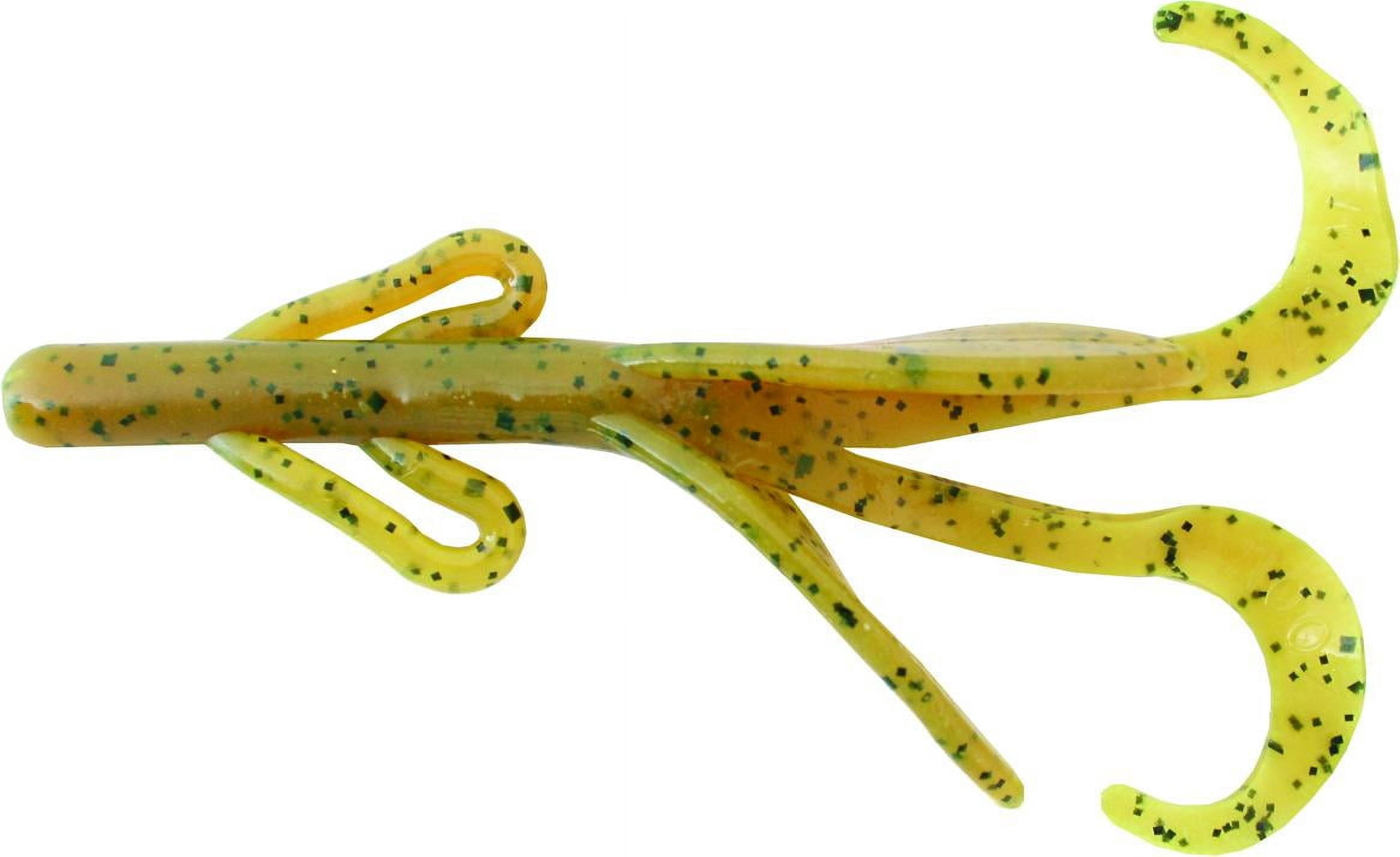Zoom Brush Hog Creature Bait, 8 Pack, 6in, Chartreuse Pumpkin - Walmart.com