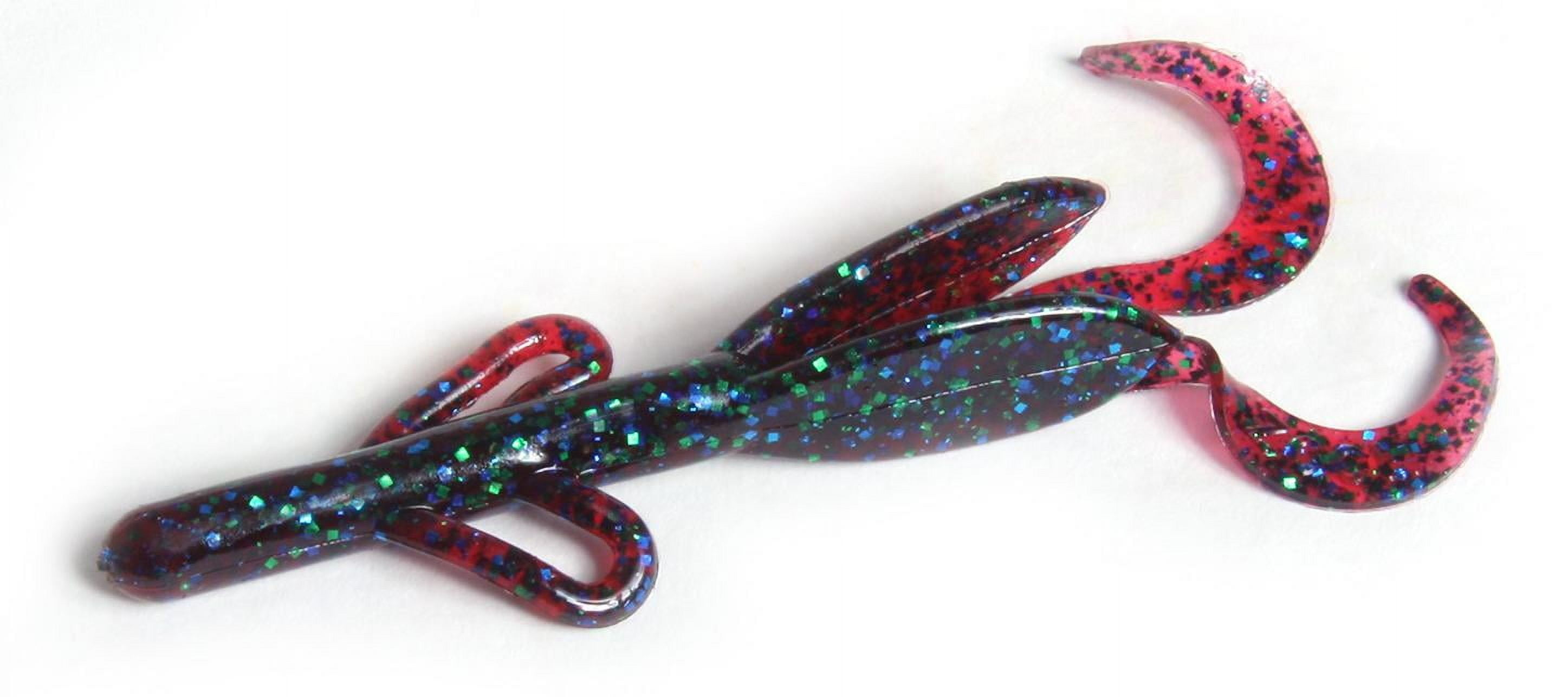 Zoom 042-113 Plum Apple Baby Brush Hog 5" Creature Bait Soft Lure (12 ...