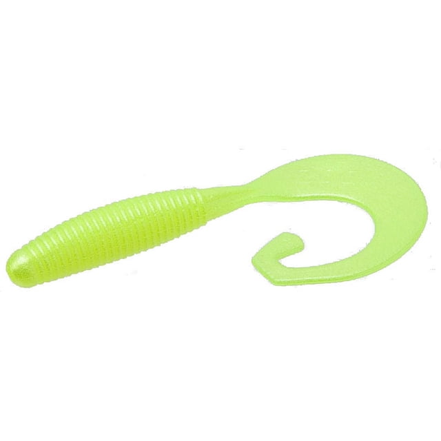 Zoom 4" Tab Tail Grub Chartreuse Pearl - Walmart.com