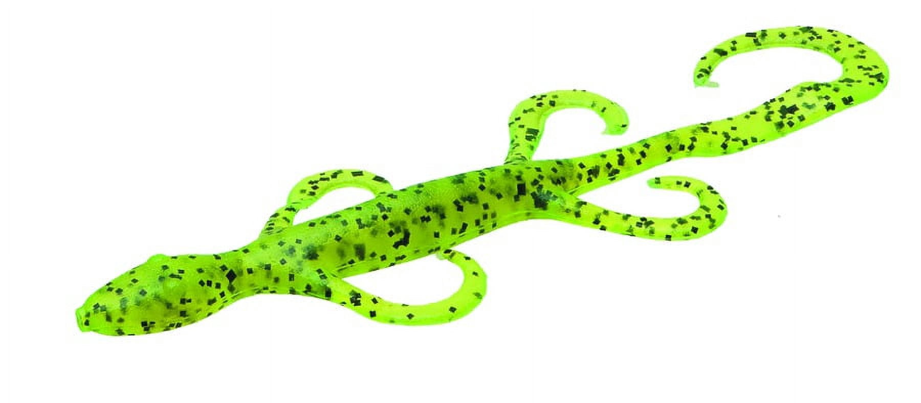Zoom 6" Lizard Chartreuse Pepper Soft Plastic Creature Bait - Walmart.com