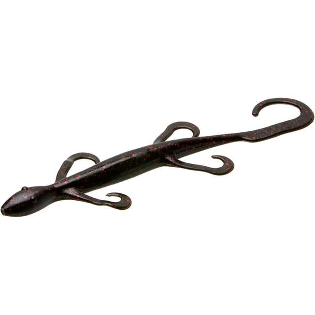 Zoom Bait Magnum Lizard Carolina Rig Bait - Balck & Red - 8in ...