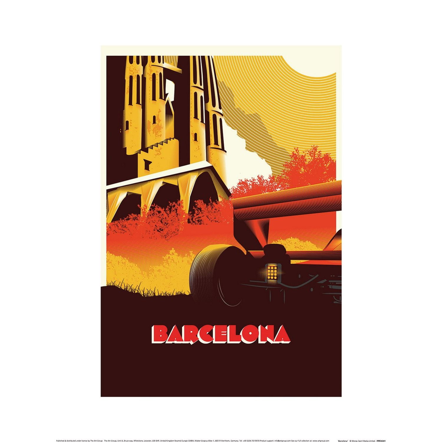 Zoom Barcelona Formula 1 Poster - Walmart.com