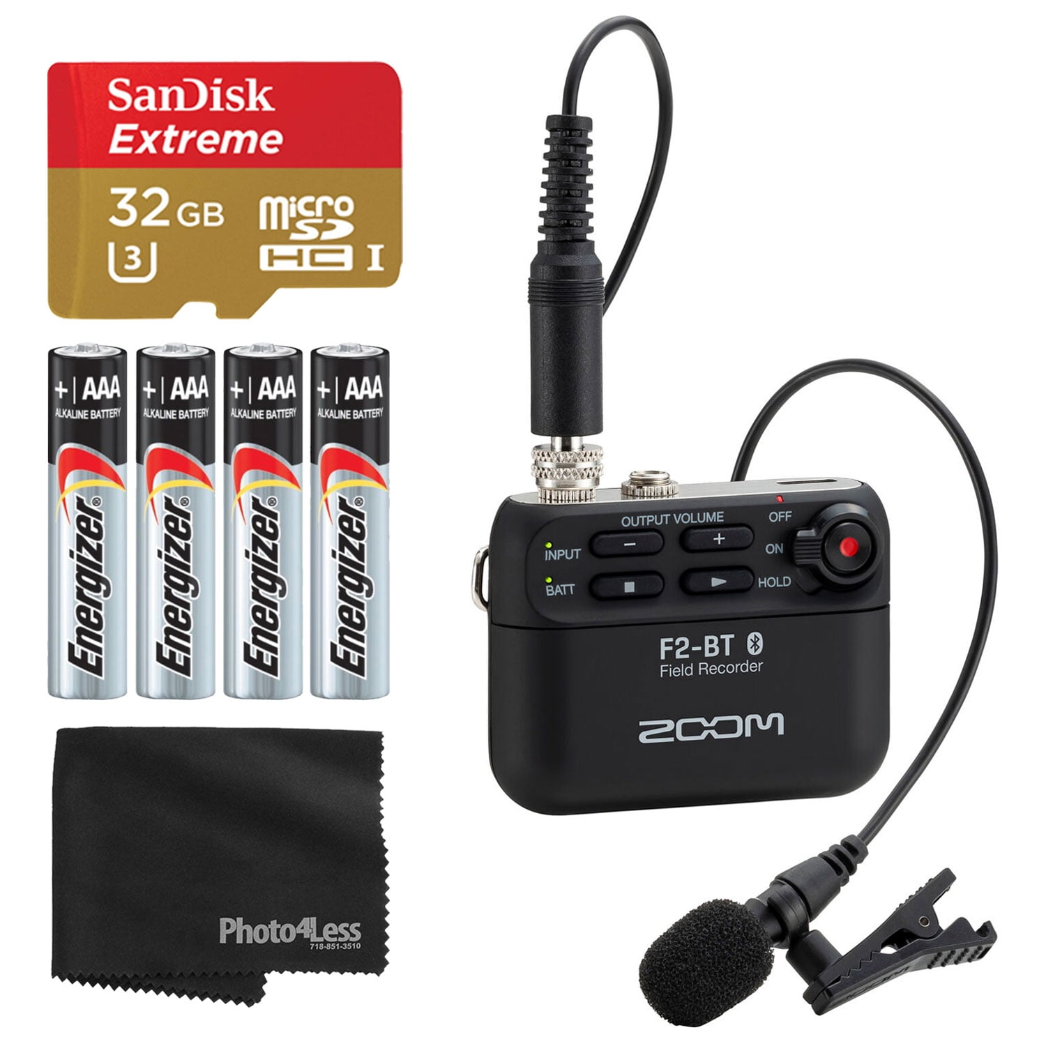 Zoom F2-BT Ultracompact Bluetooth-Enabled Portable Field Recorder with ...