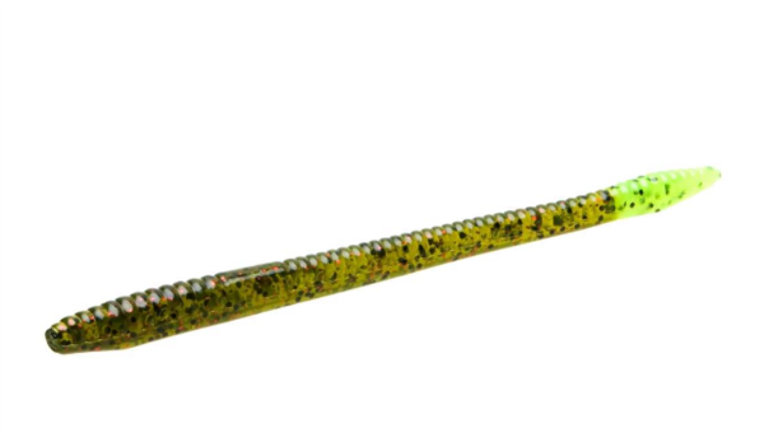 Zoom Finesse 4.5'' Watermelon Red/Chart 20pk Fishing Lures - Walmart.com