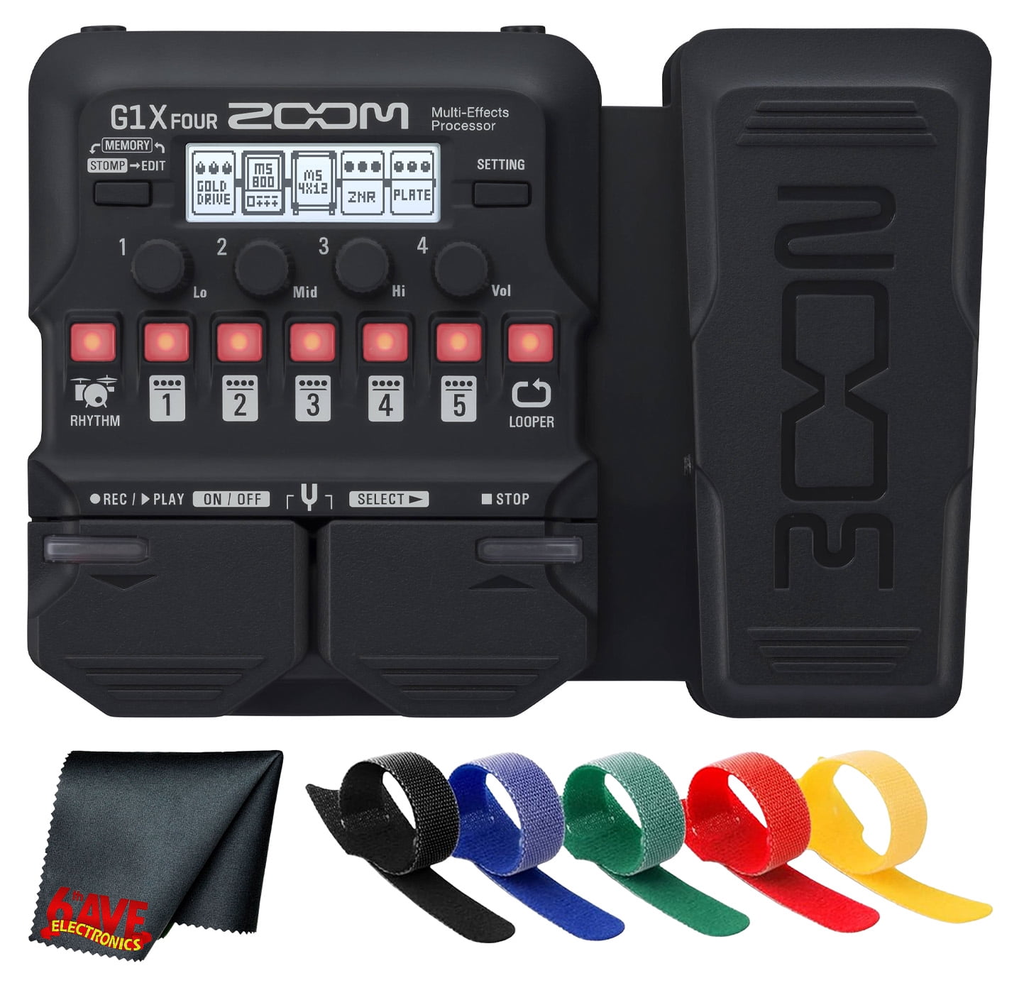Zoom G1X Four Guitar Multi-Effects Processor with Expression Pedal, 70 ...