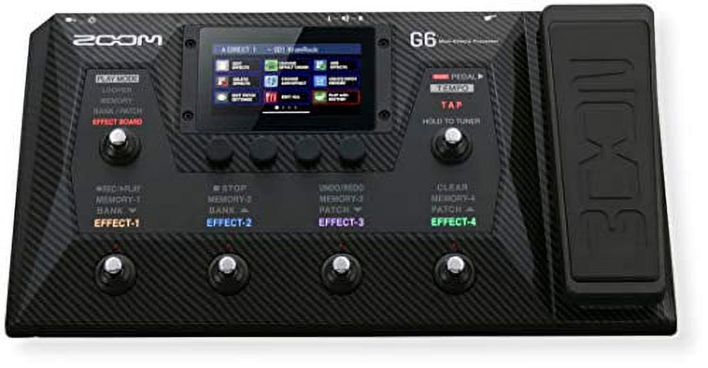 Zoom G6 Multi-Effects Processor Pedal for Guitarists, Digital, 240 User ...