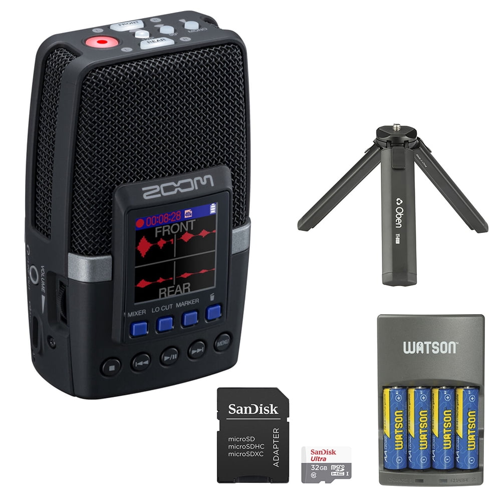 Zoom H2 essential Multi-Mic Handy Recorder (ZH2E) Bundle with Oben TT ...