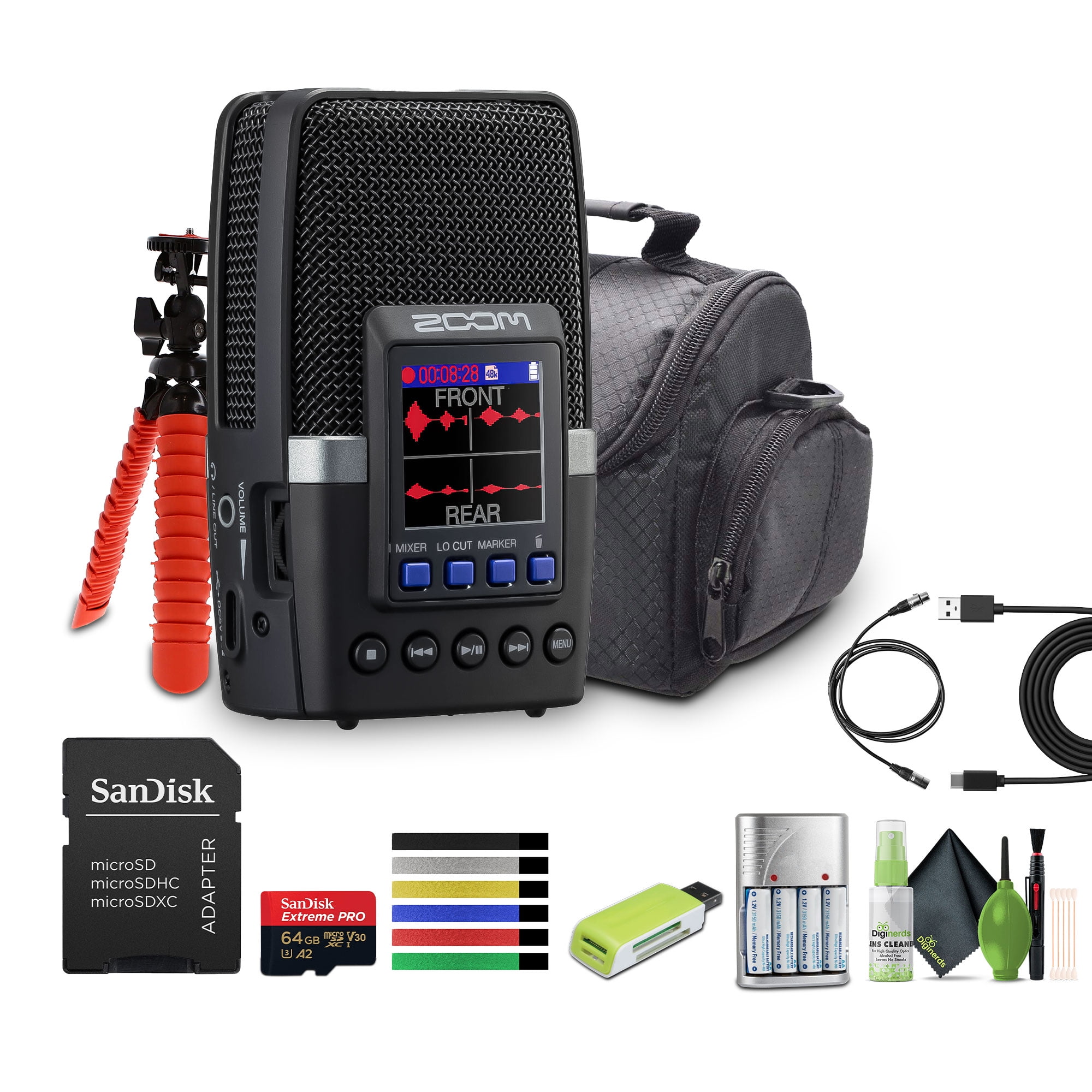 Zoom H2essential Multi-Mic 32-Bit Float Handy Recorder Bundle With ...
