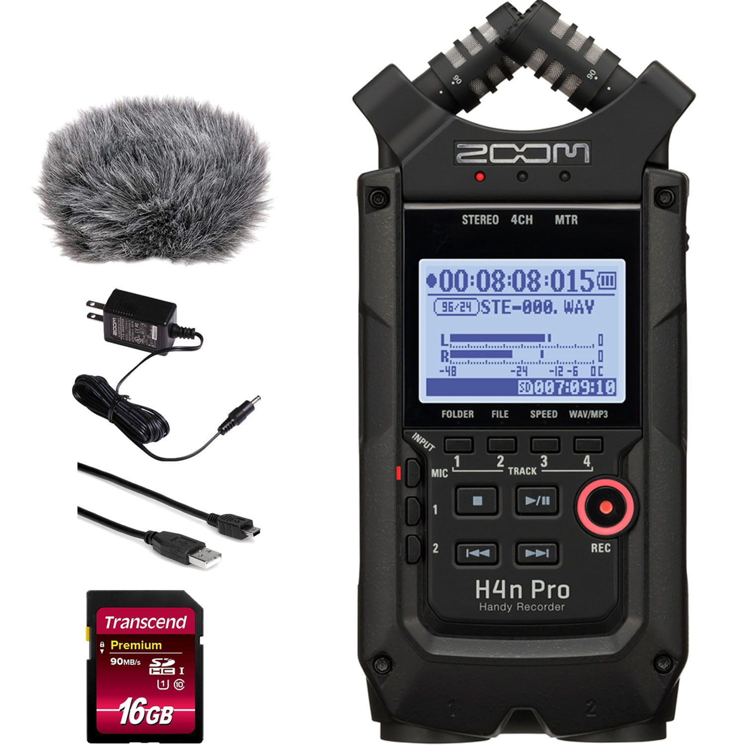 Zoom H4n Pro 4-Input / 4-Track Portable Handy Recorder with Onboard X/Y ...
