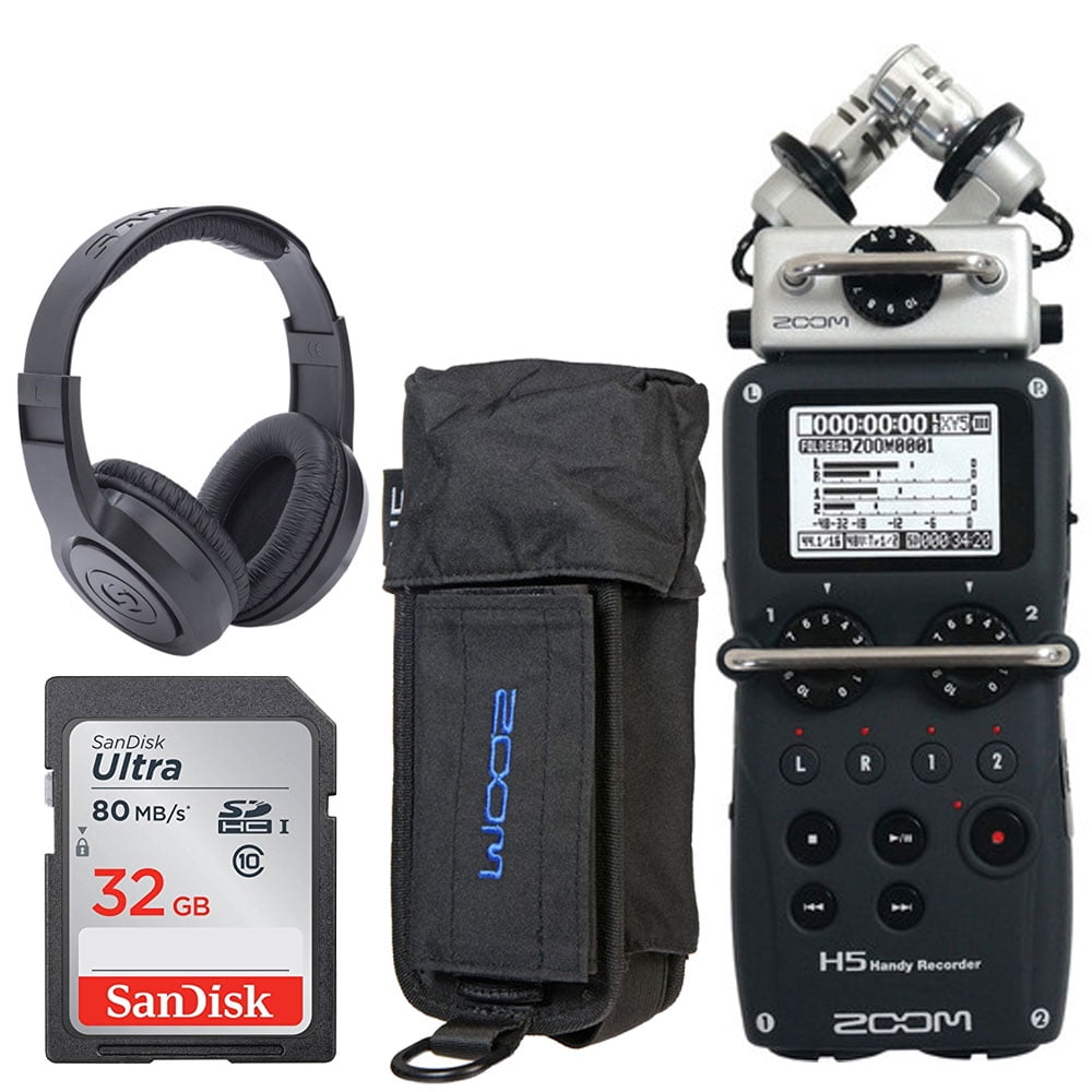 Zoom H5 4-Input / 4-Track Portable Handy Recorder with Interchangeable ...