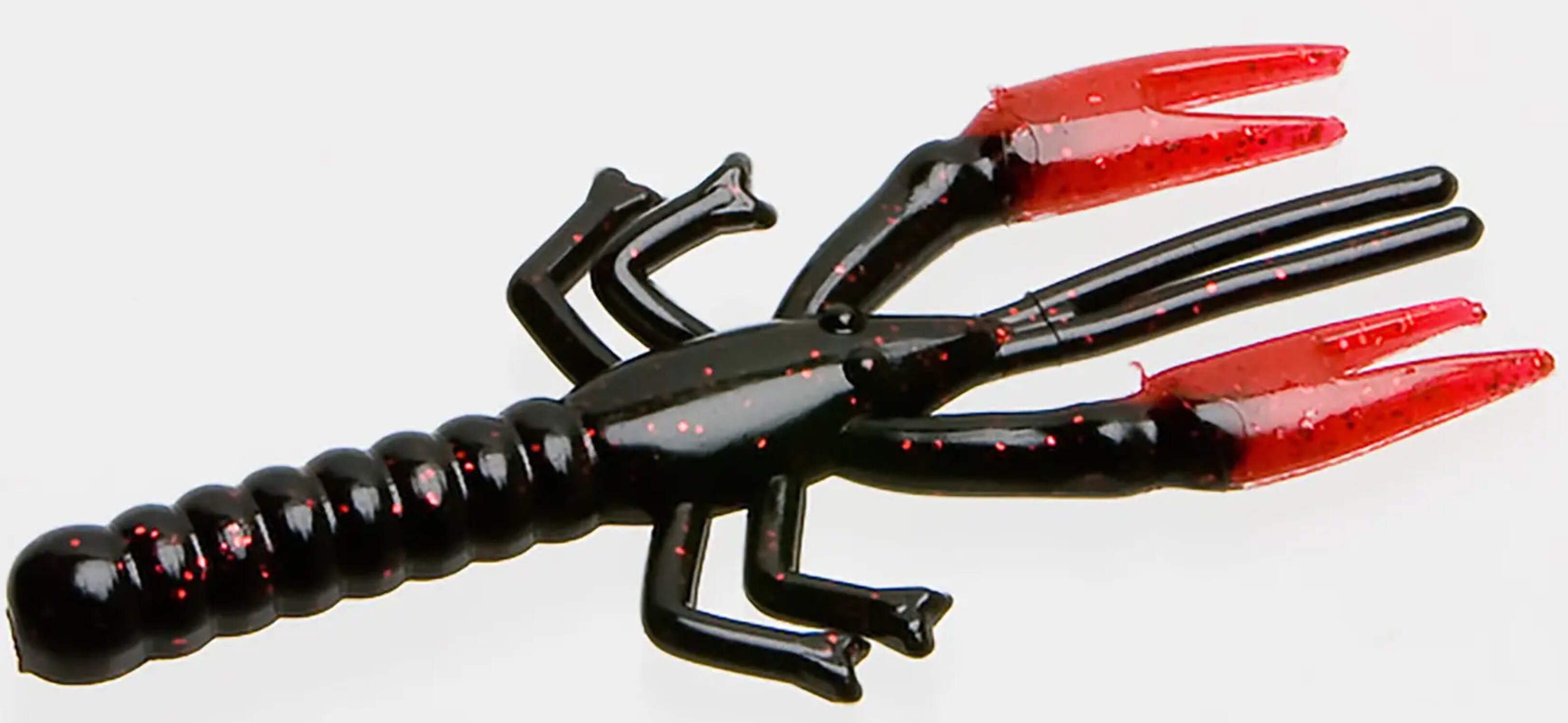 Zoom Lil Critter Craw 3'' Black Red Glit/Red 12pk - Walmart.com