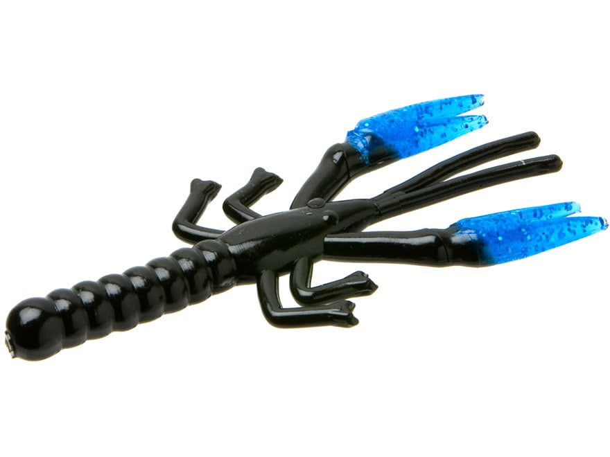 Zoom Lil Critter Craw Black and Blue Claw Soft Plastic Crawfish Bait ...