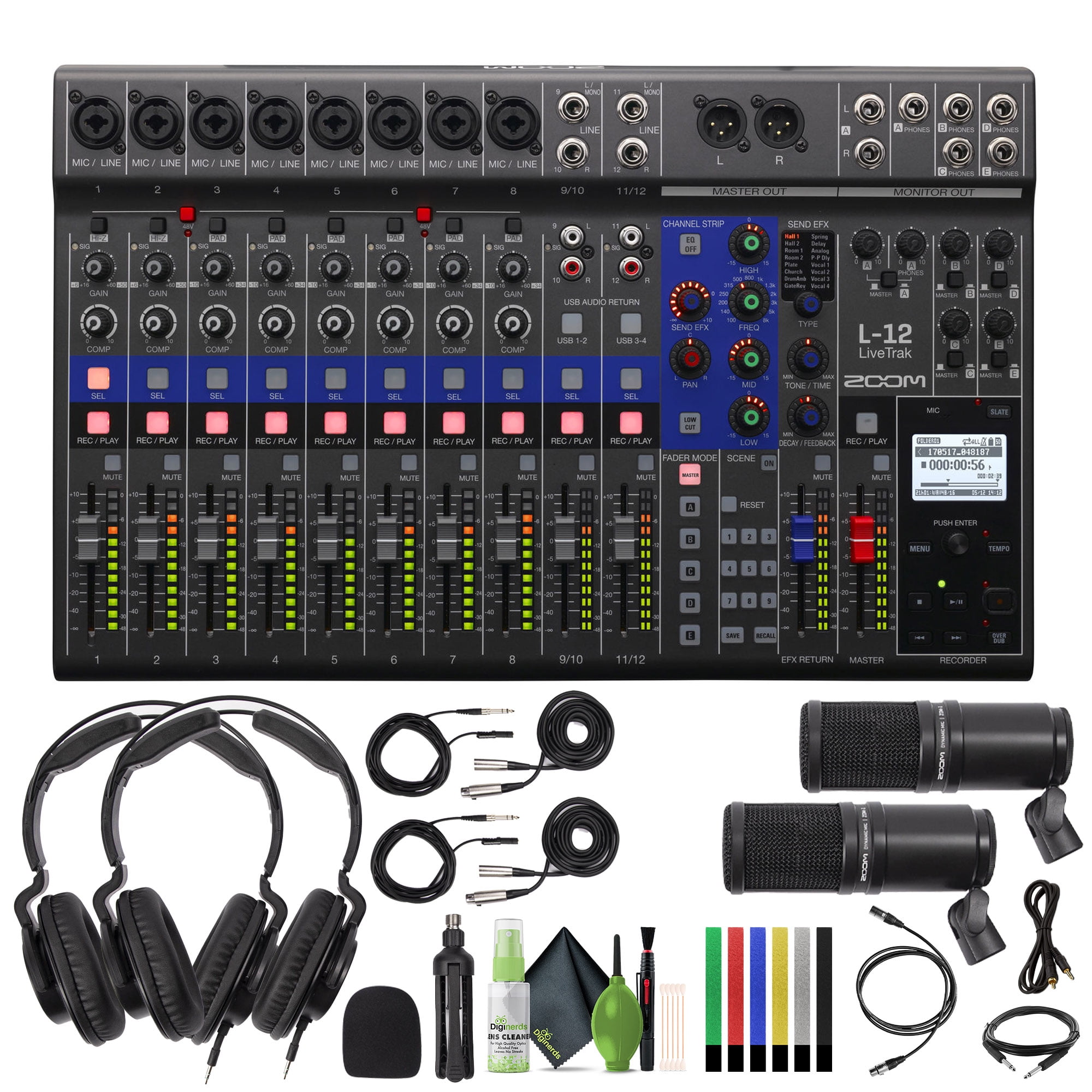 Zoom LiveTrak L-12 - 12-Channel Digital Mixer & Multitrack Recorder ...