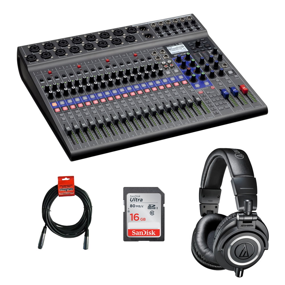 Zoom LiveTrak L-20 20-Input Digital Mixer & Multitrack Recorder with ...