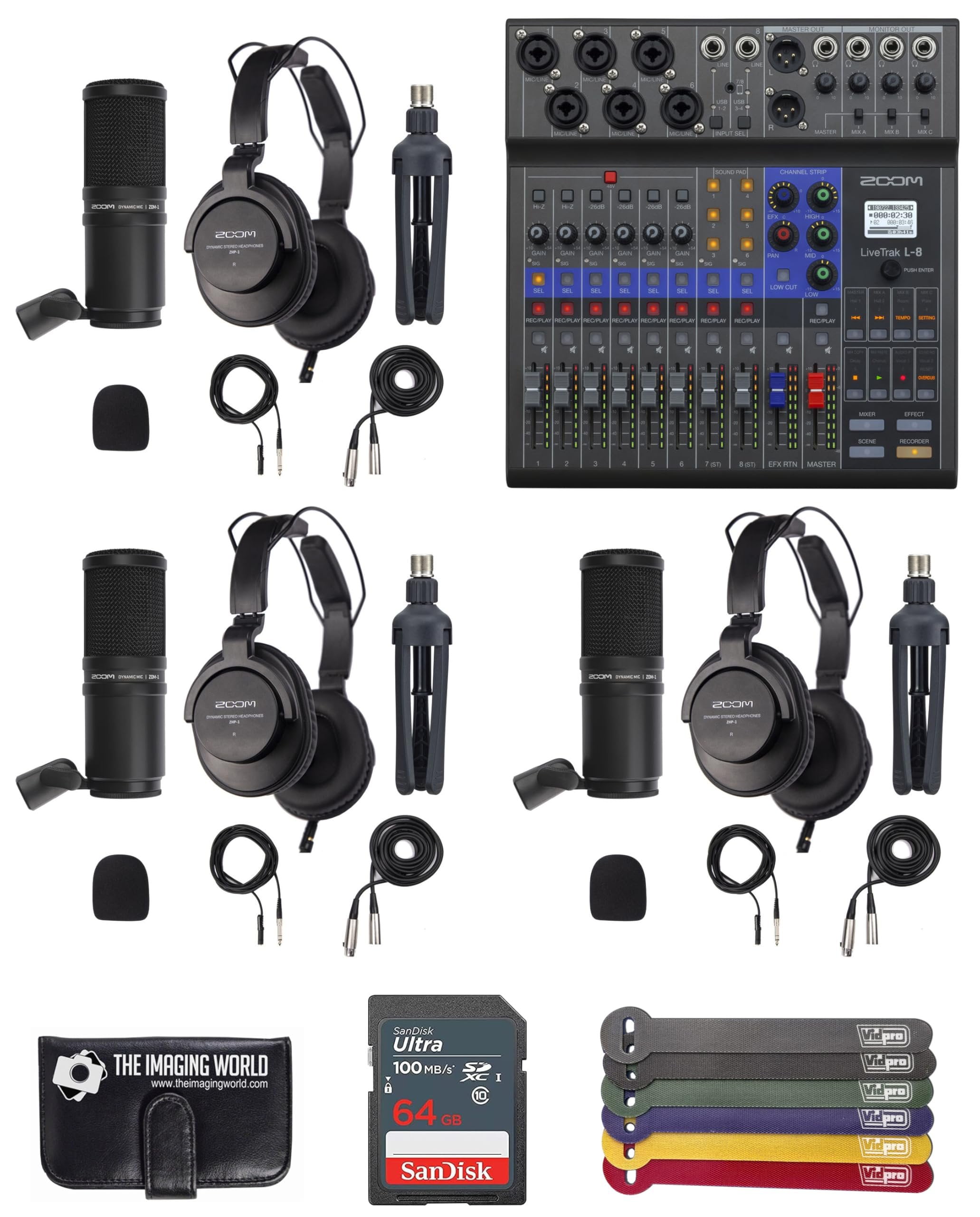 Zoom LiveTrak L-8 Portable 8-Channel Digital Mixer and Multitrack ...