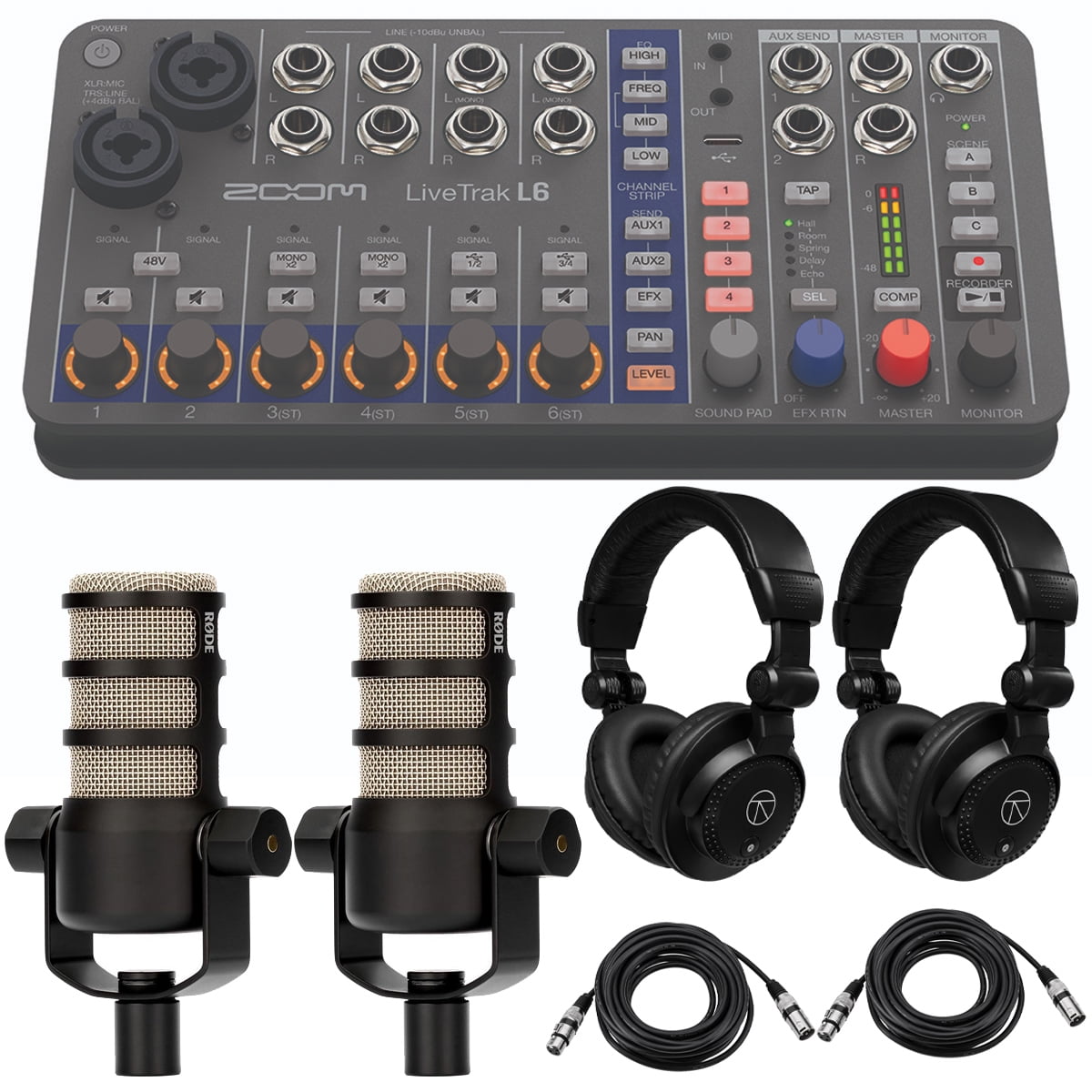 Zoom LiveTrak L6 10-Track Compact and Portable Digital Mixer/Recorder ...