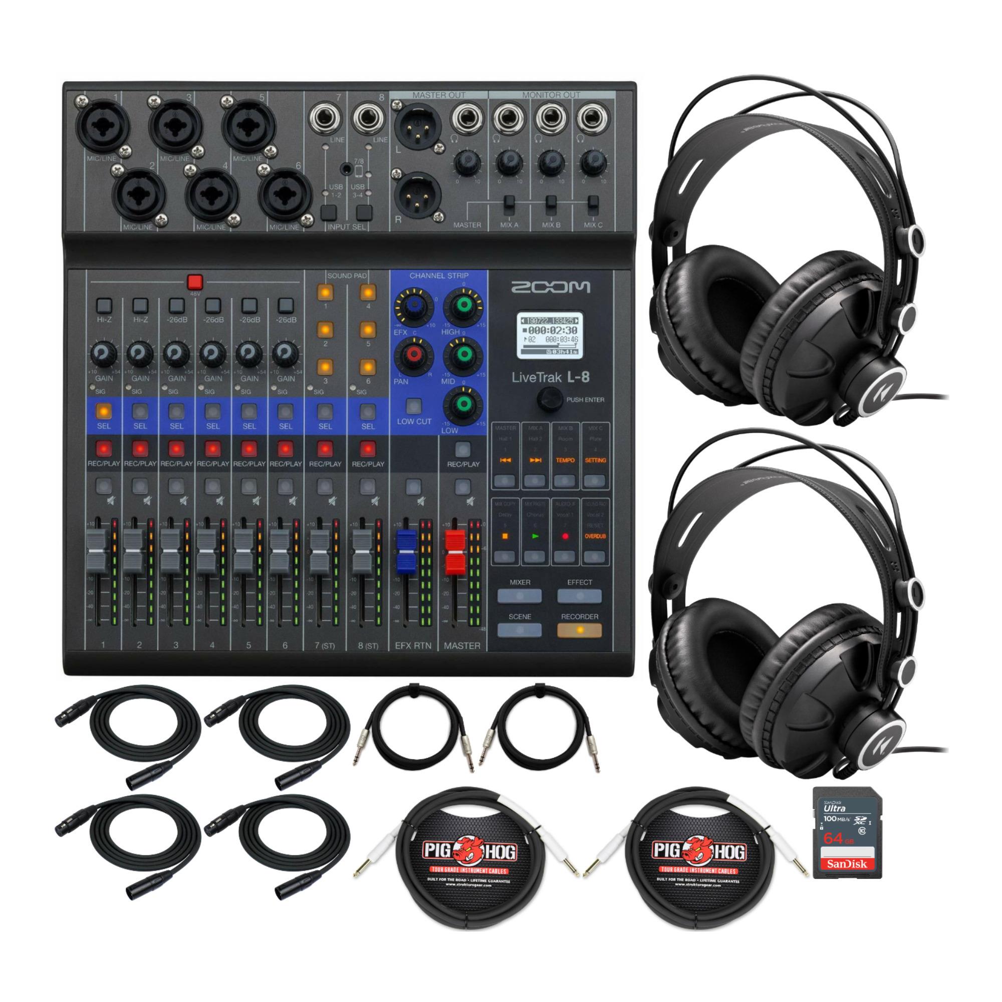 Zoom LiveTrak L8 Portable 8 Channel Digital Mixer and ...
