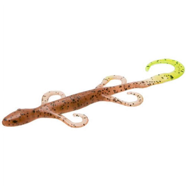 Zoom 6" Lizard Pumpkin Chartreuse Soft Plastic Creature Bait - Walmart.com