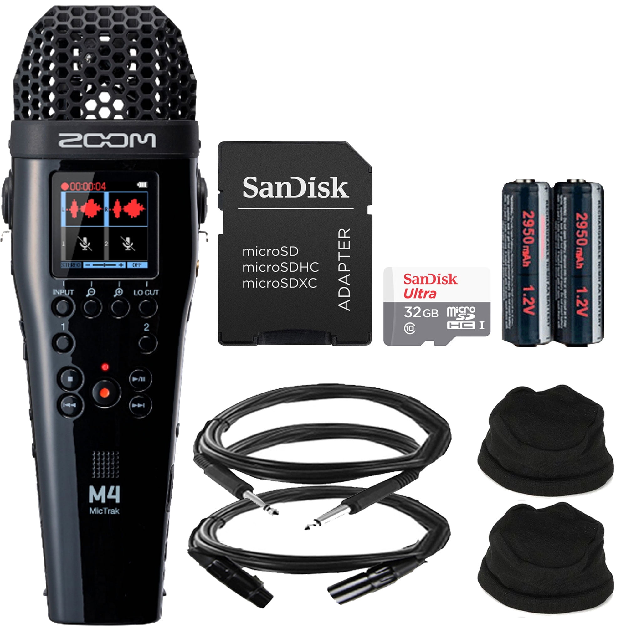 Zoom M4 MicTrak Stereo Microphone and Recorder with 32GB microSDHC ...
