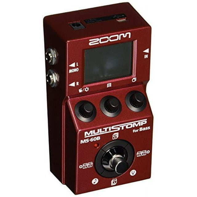 Zoom MS-60B MultiStomp Bass Guitar Effects Pedal, Single Stompbox Size ...