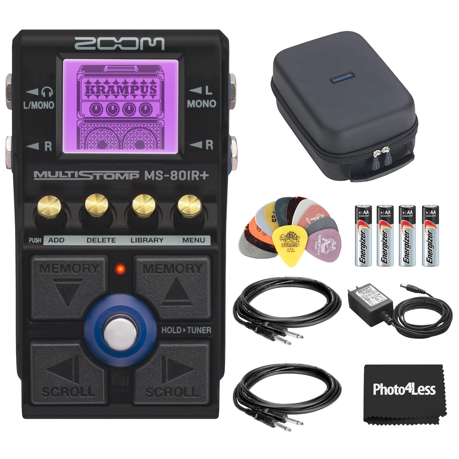Zoom MS-80IR+ Multistomp Multi-layer IR Pedal, Bundle with Zoom Case ...