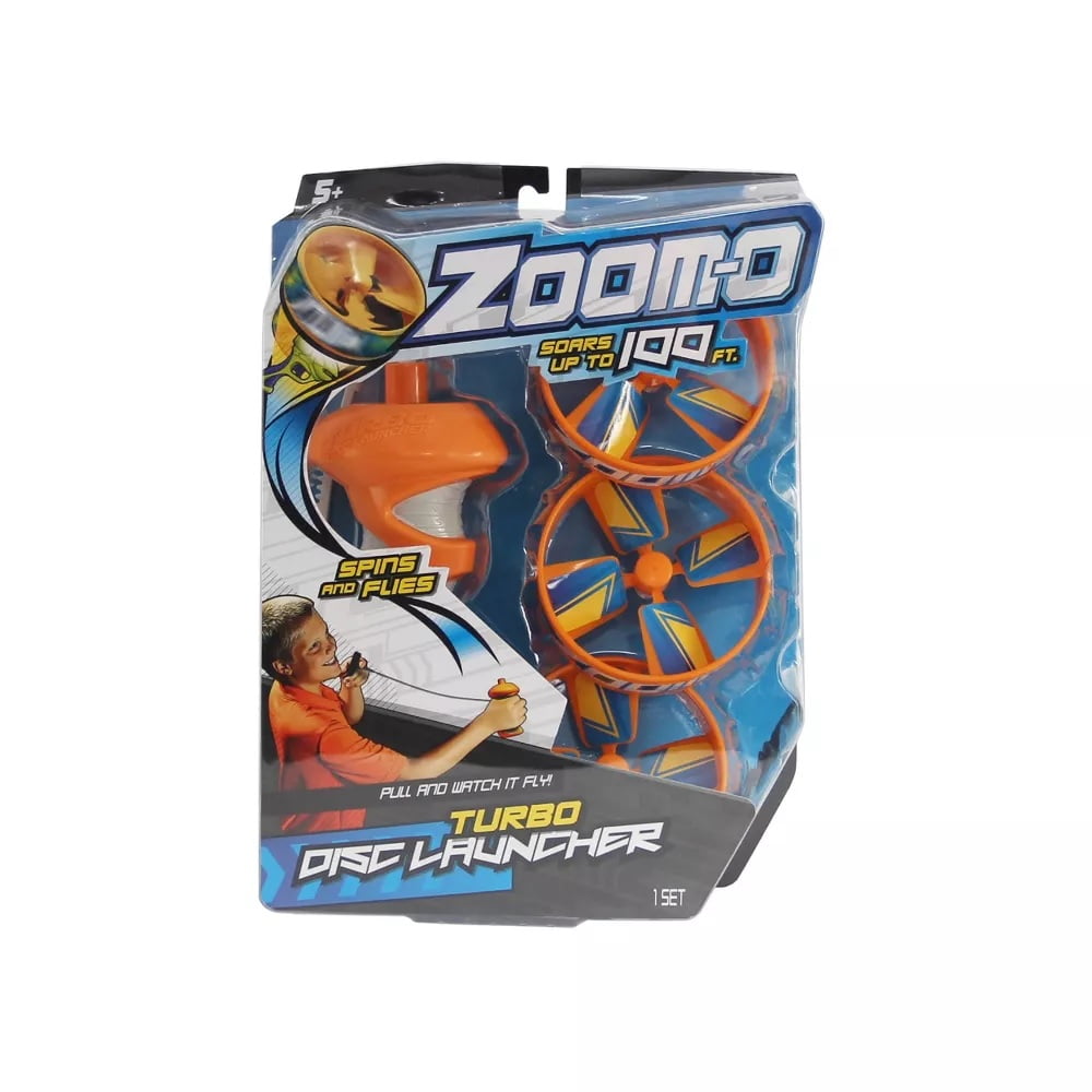 Zoom-O Turbo Disc Launcher - High Flying Fun, Easy to Use, 3 Soaring ...