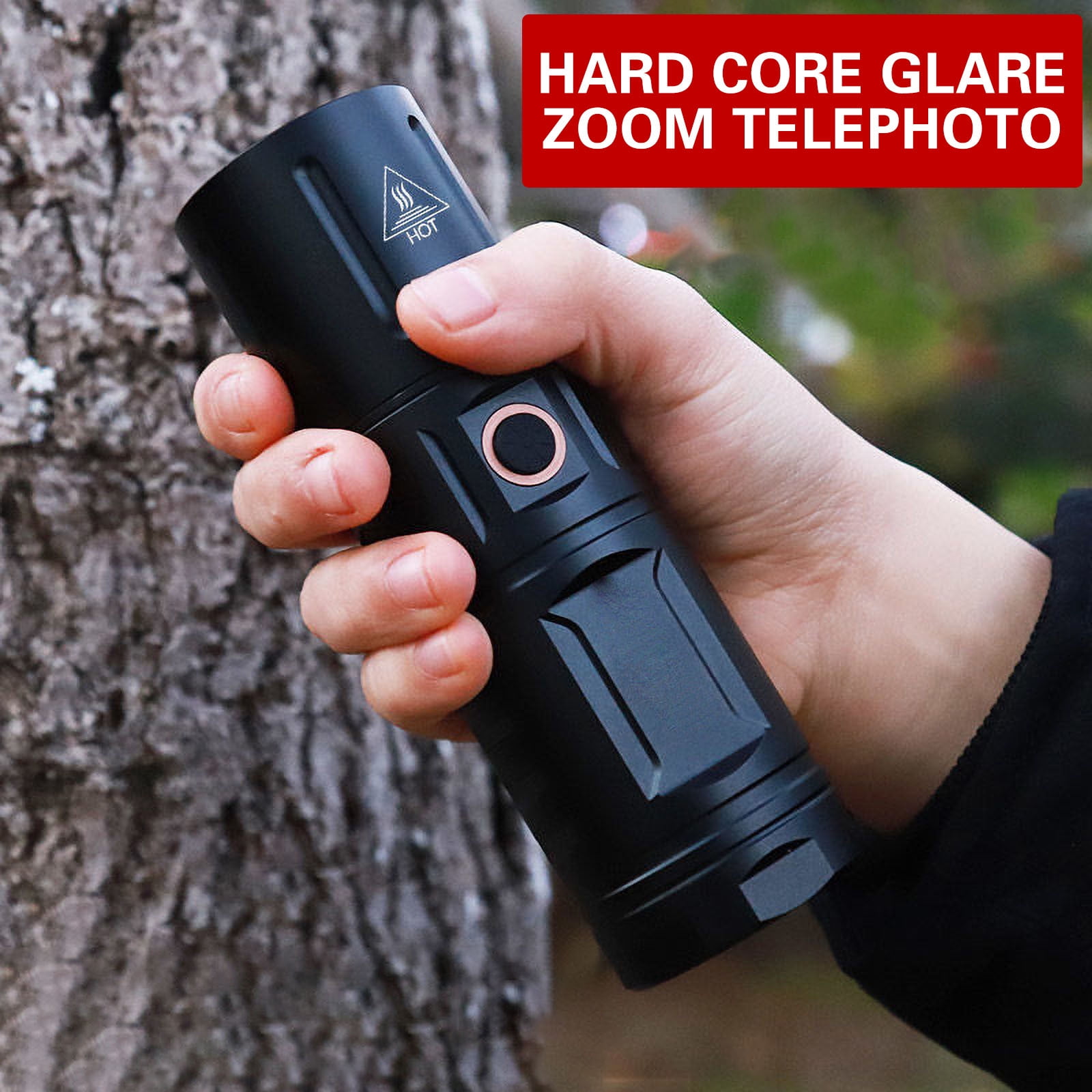 Zoom Rechargeable Flashlight, Mini Handheld Spotlight, 1000 Lumens ...