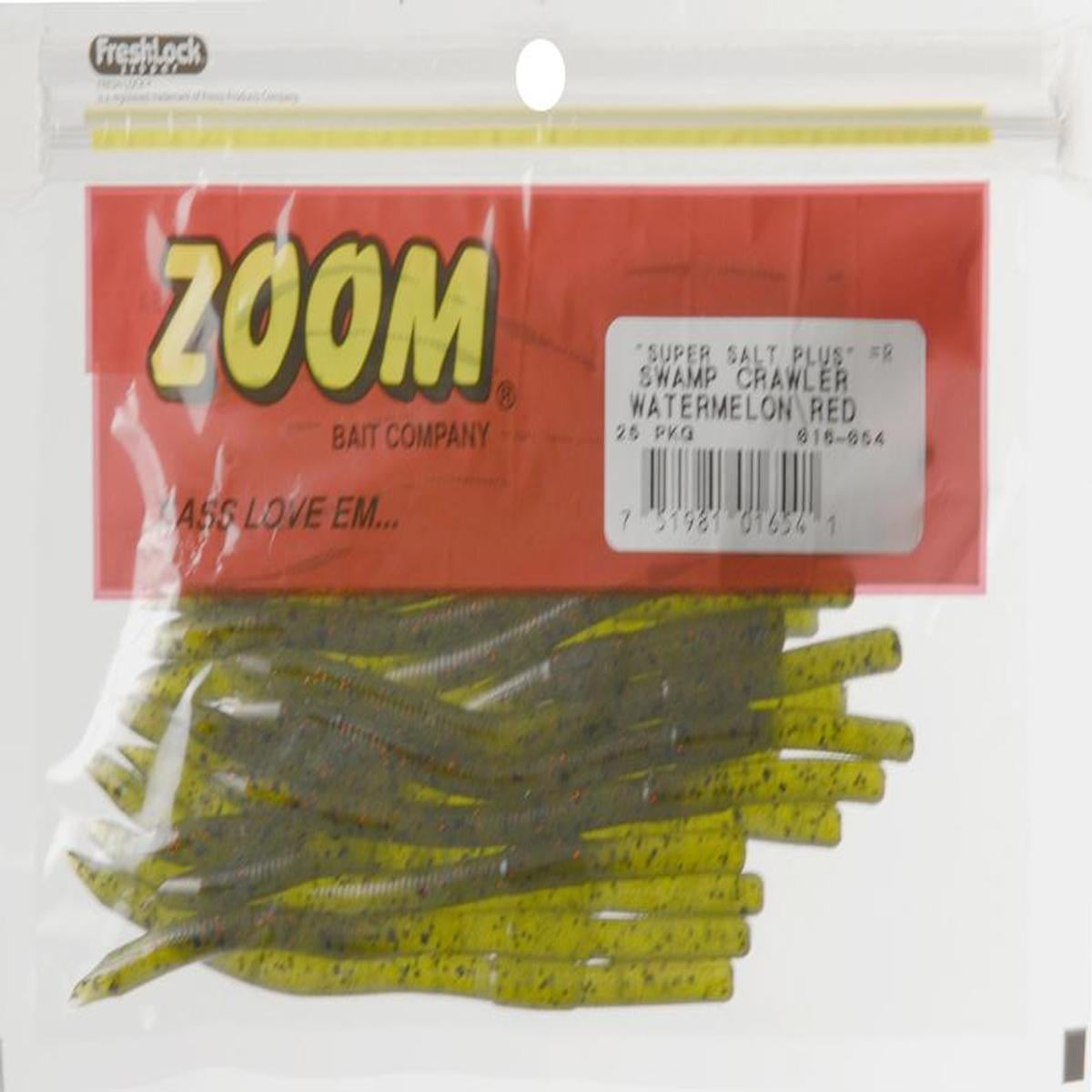 Zoom Swamp Crawler 5.5" Watermelon Red Fishing Lures for Bass, 25-Count ...
