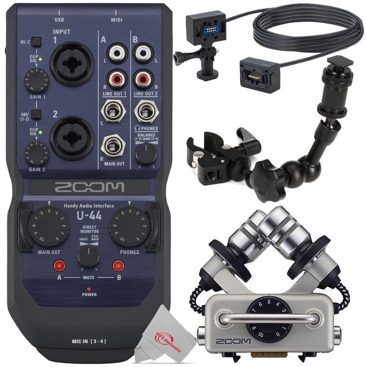 Zoom U-44 Portable 4x4 USB Handy Audio / MIDI Interface with XYH-5 - X ...
