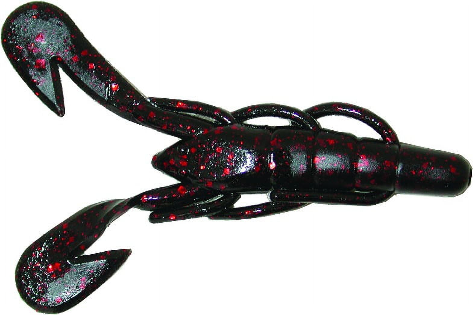 Zoom Ultra-vibe Speed Craw Black and Red Glitter Freshwater Bass Soft ...
