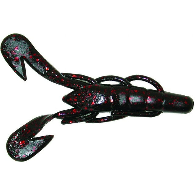 Zoom Ultra-vibe Speed Craw Black and Red Glitter Freshwater Bass Soft ...