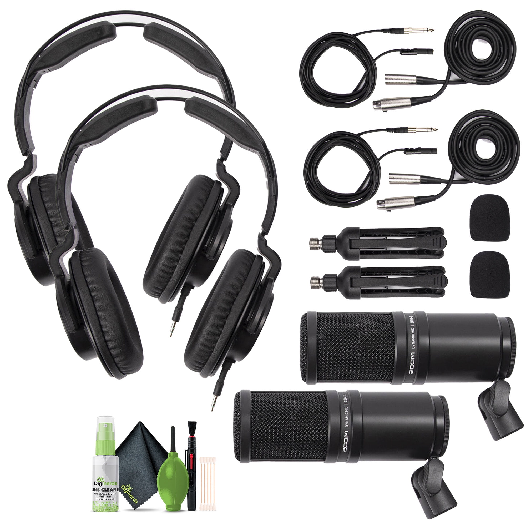 Zoom ZDM-1 Podcast Mic Pack, Podcast Dynamic Microphone, ZHP-1 ...