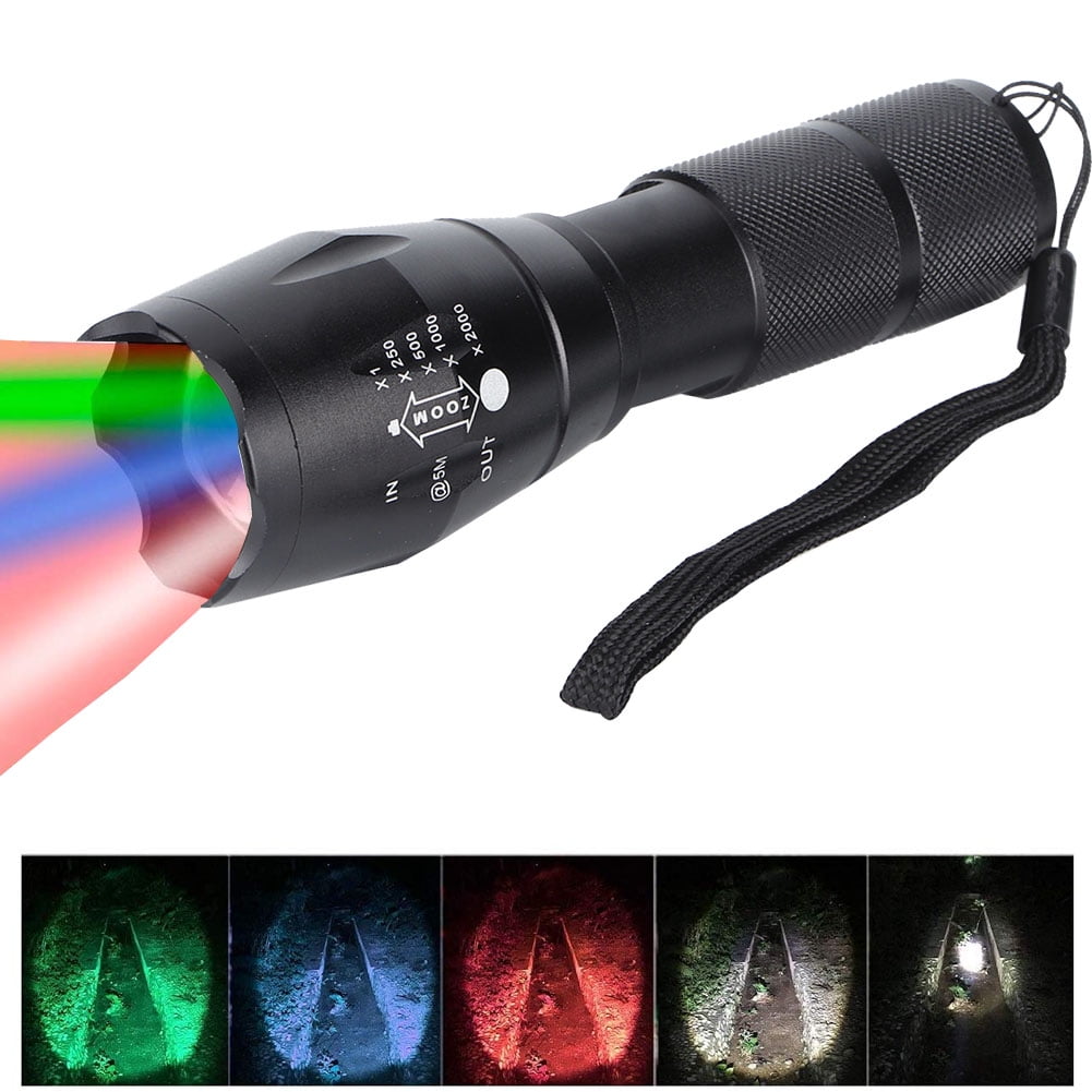 Zoomable RGBW 4 Color In 1 Flashlight, Multicolor Flashlight, High ...