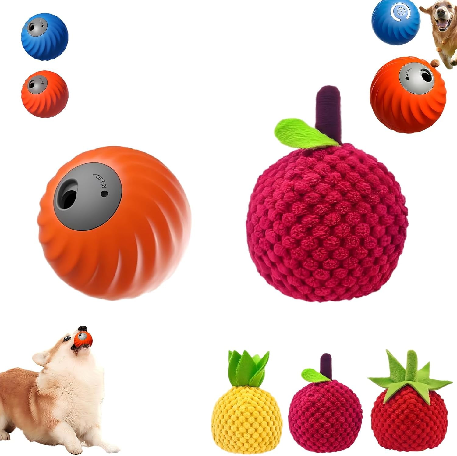 Zoomie Buddy 2.0, 2 in 1 Interactive Dog Balls ＆ Pet Feeder, Dog Track ...