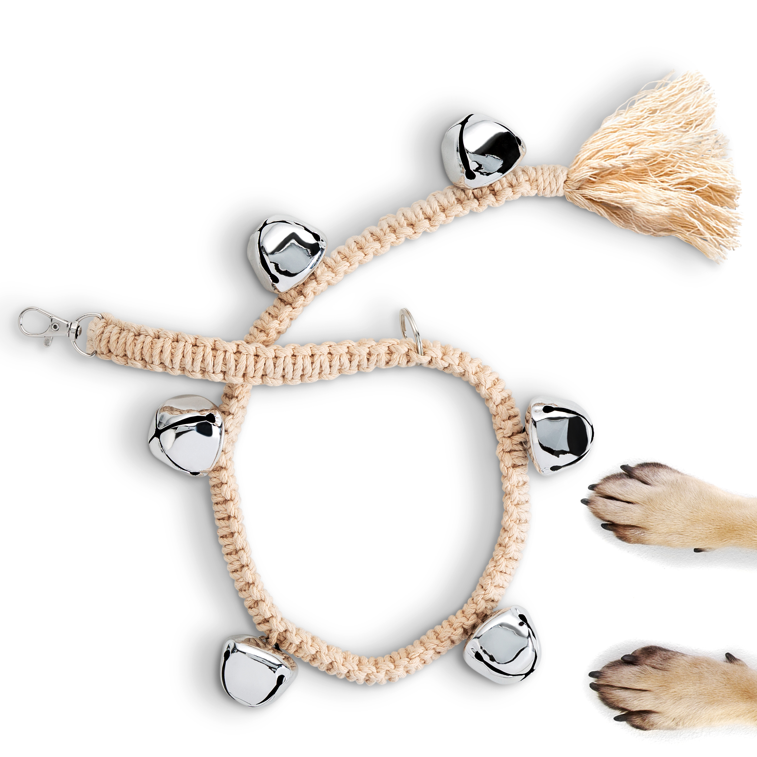 Zoomie Paws Wood Beaded Dog Bells for Door Potty Training - 1 Per Pack ...