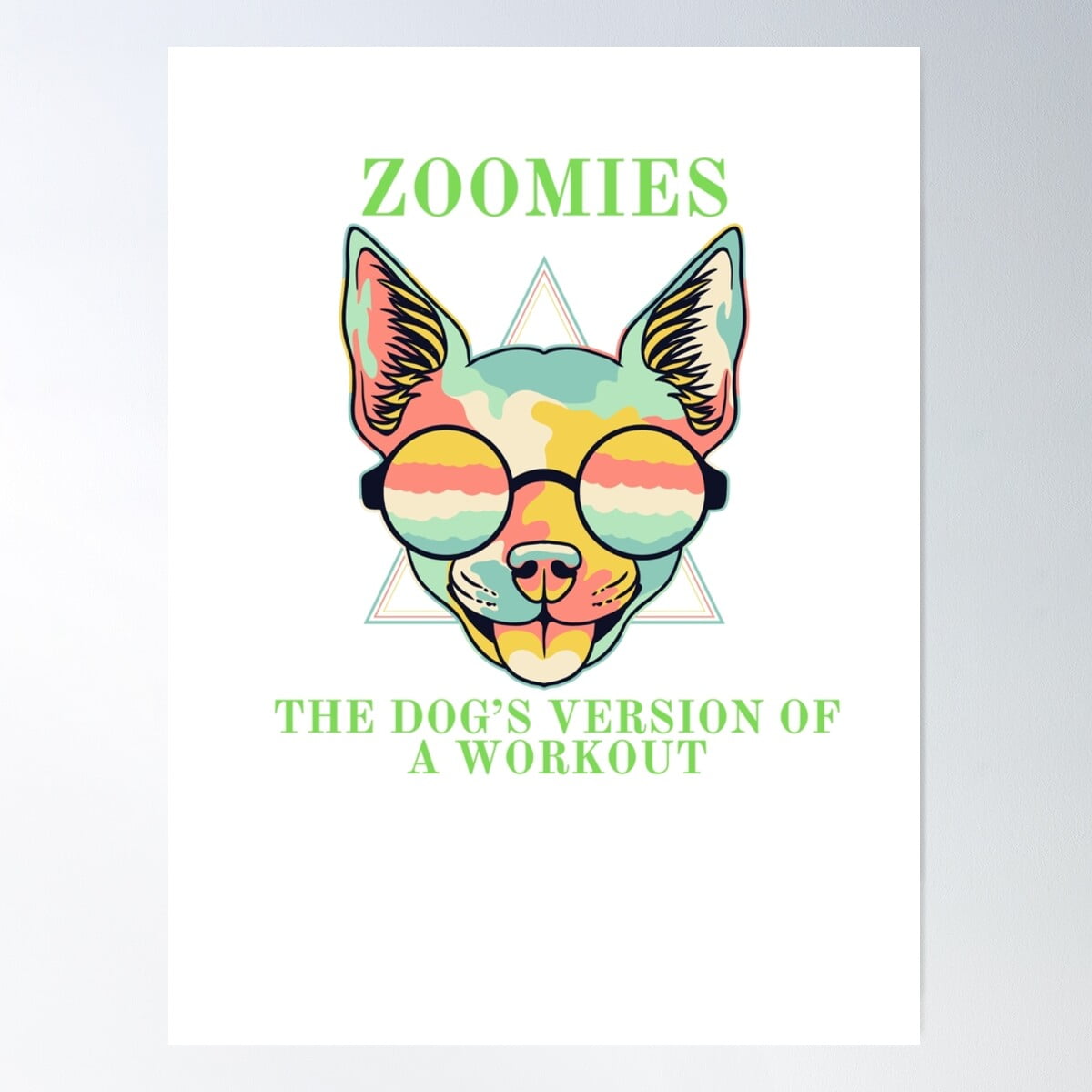 Zoomies: The Dogâ€™S Version Of A Workout Poster Wall Art, Modern Wall ...
