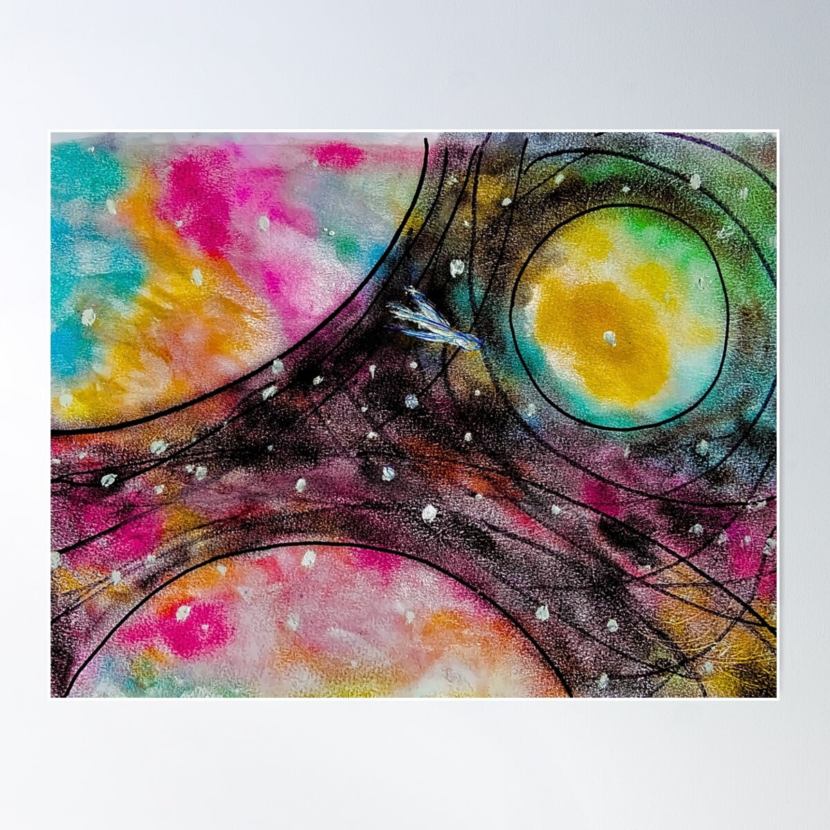 Zooming Through Space Poster Wall Art, Modern Wall Decor For Living ...