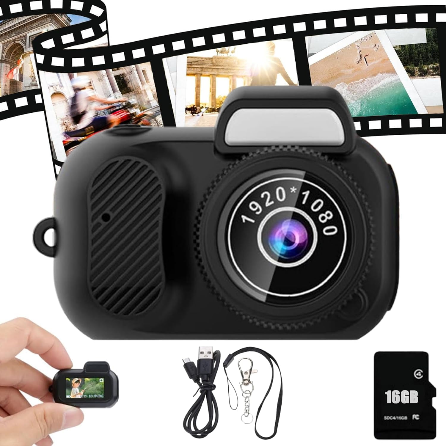 Zoomu Mini Camera Keychain, 1080p Zoomu Mini Keychain Camera with Eight ...