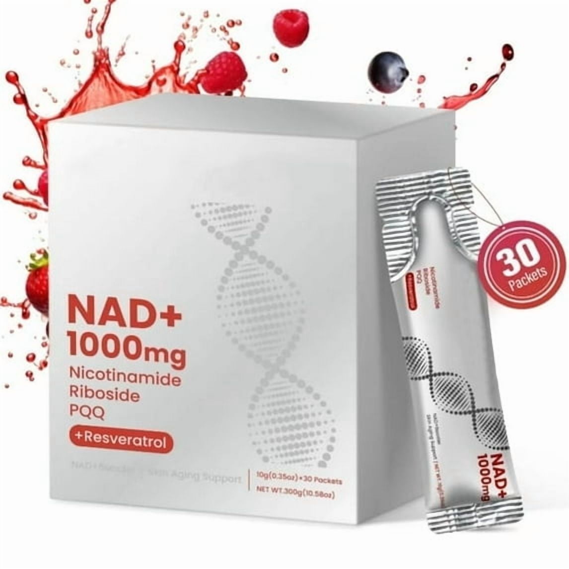 Zoone NR1000-NAD+ Berry Beverage - 30 Packs: Combat Skin Aging ...