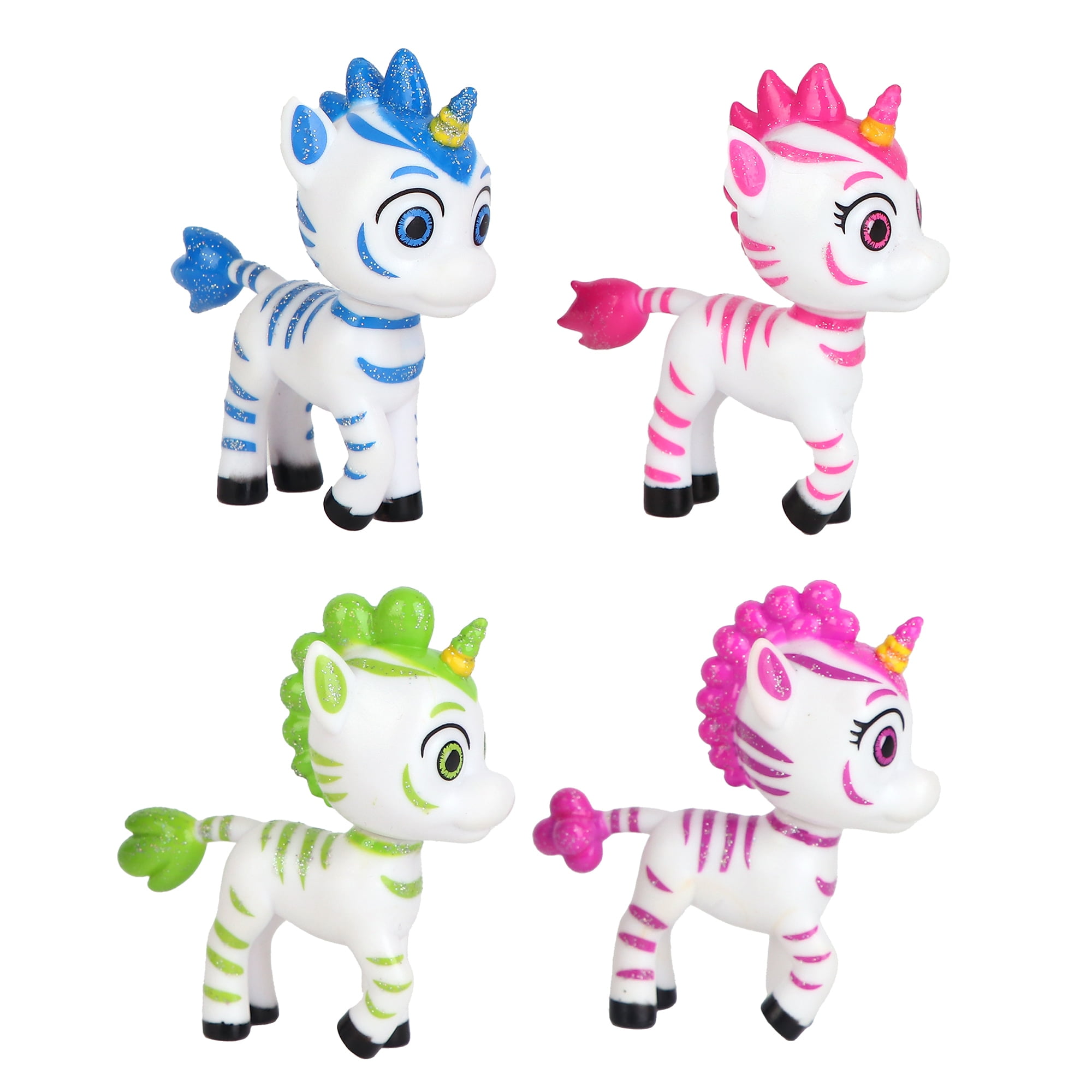 Zoonicorn: 4 Pack Figurines - 2.75" Character Miniatures, Playset ...