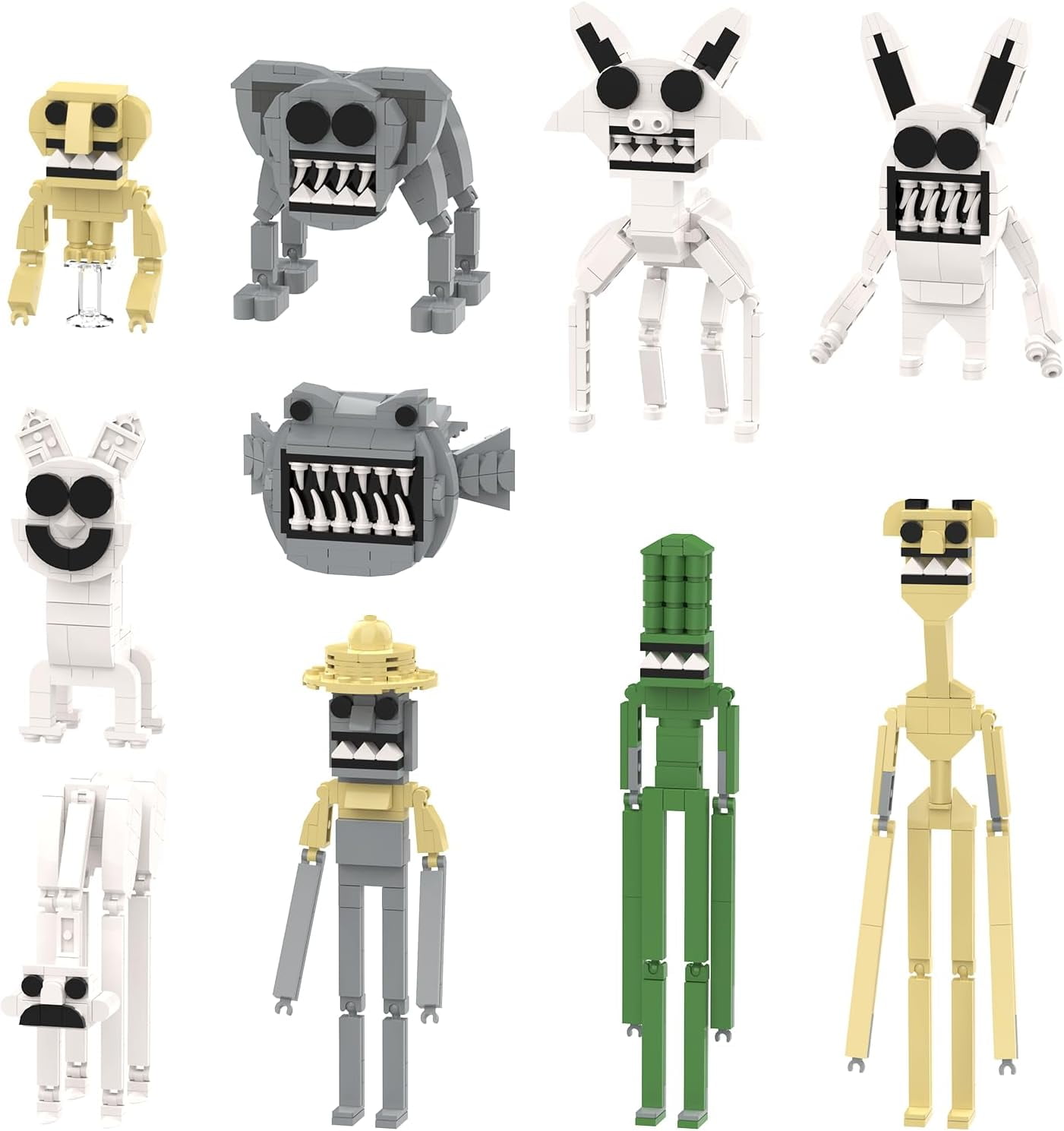 Zoonomally Building Blocks, 10 Characters Zoonomalyy Game Model Plush ...