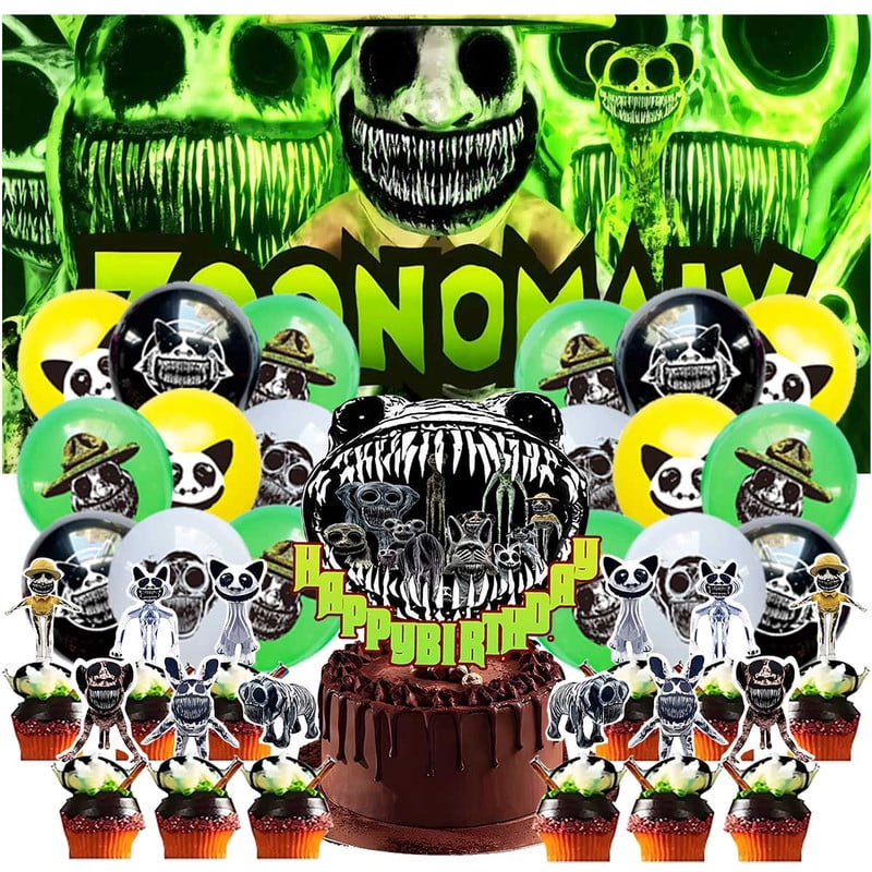 Zoonomaly Party Supplies Latex Balloons Decor Banner Backdrop Kit ...